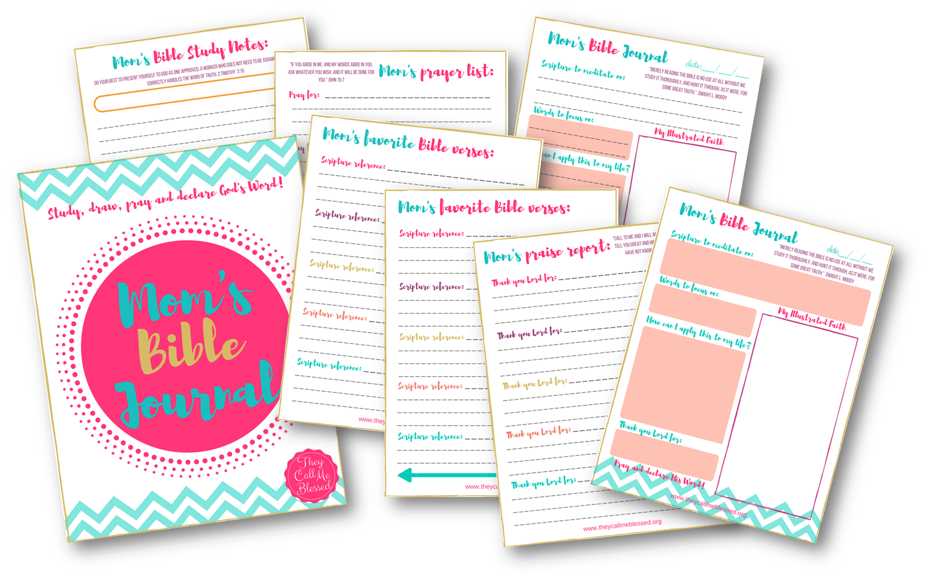 Mom s Bible Journal Printable For The Happy Planner Cover 10 Pages 