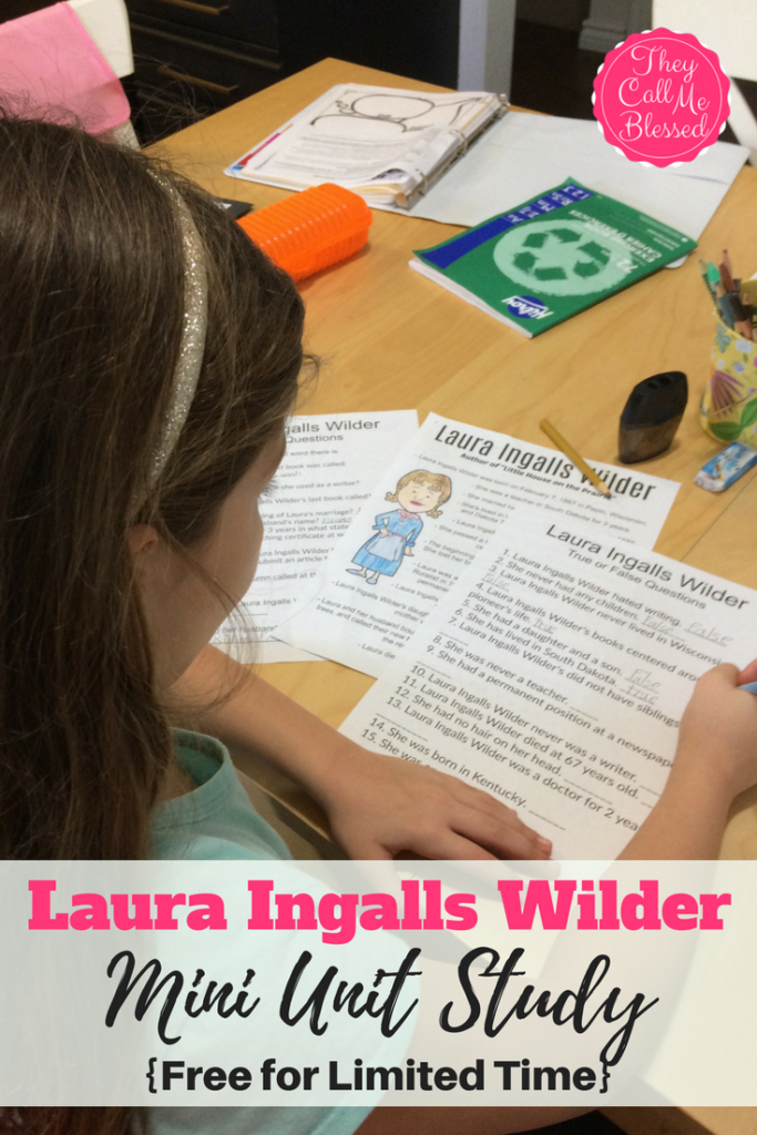 Laura Ingalls Wilder Unit Study {Free for Limited Time} – They Call Me ...