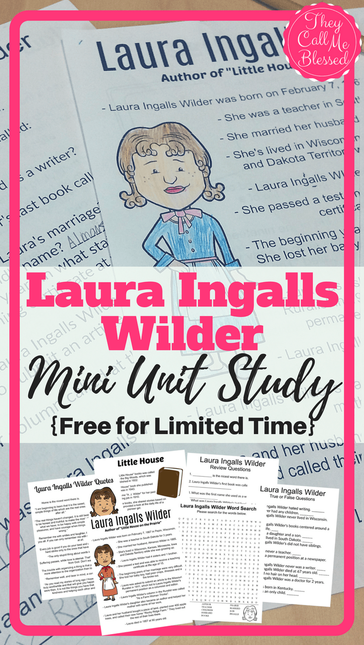 Laura Ingalls Wilder Unit Study {Free for Limited Time}